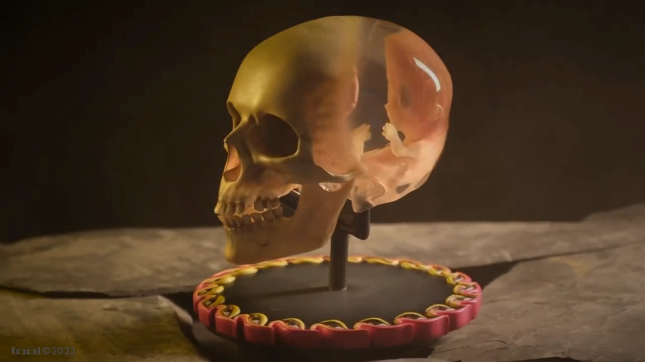 See 360 video of TOOL's new life-sized fetus skull statue