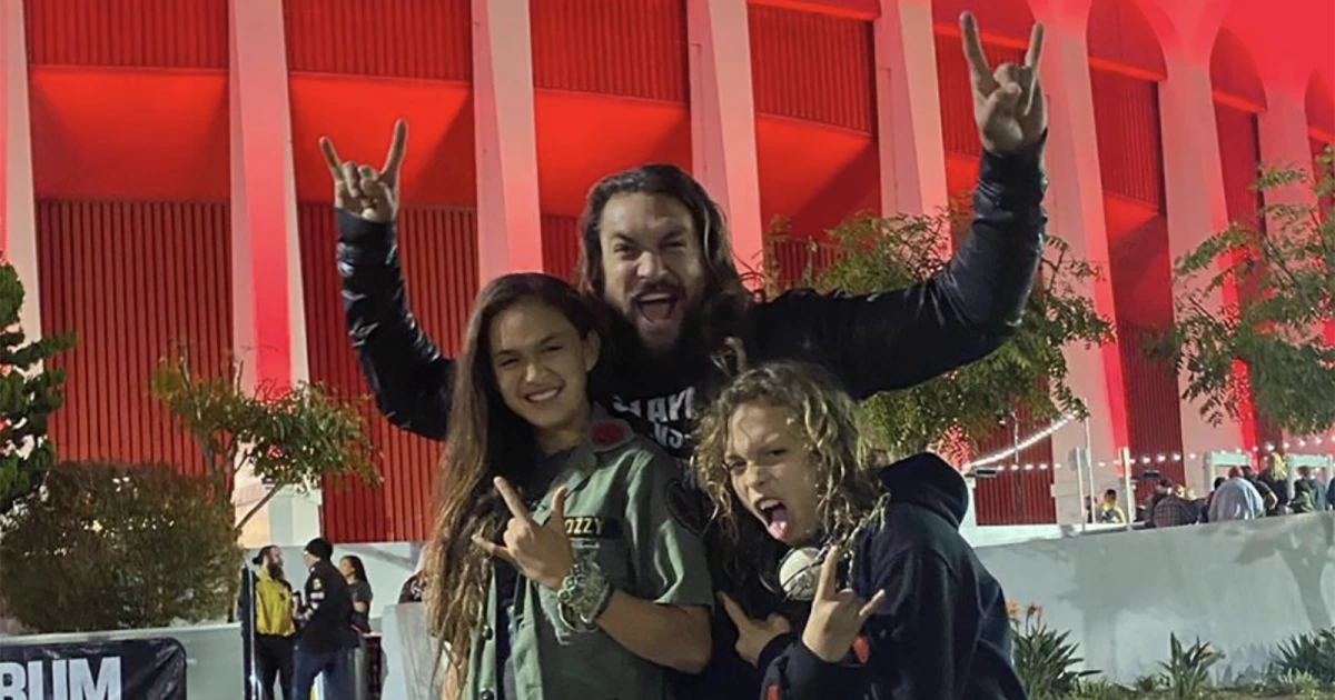 See Jason Momoa Rock Out With His Kids at Slayer's Final Show