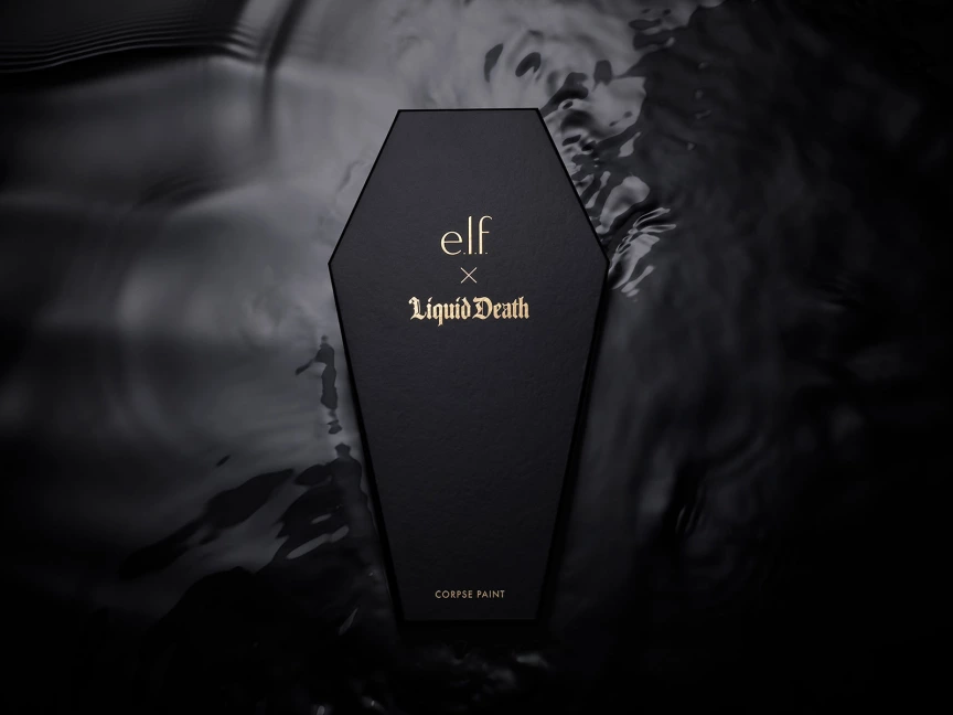 LIQUID DEATH and E.L.F. COSMETICS team for Corpse Paint makeup kit