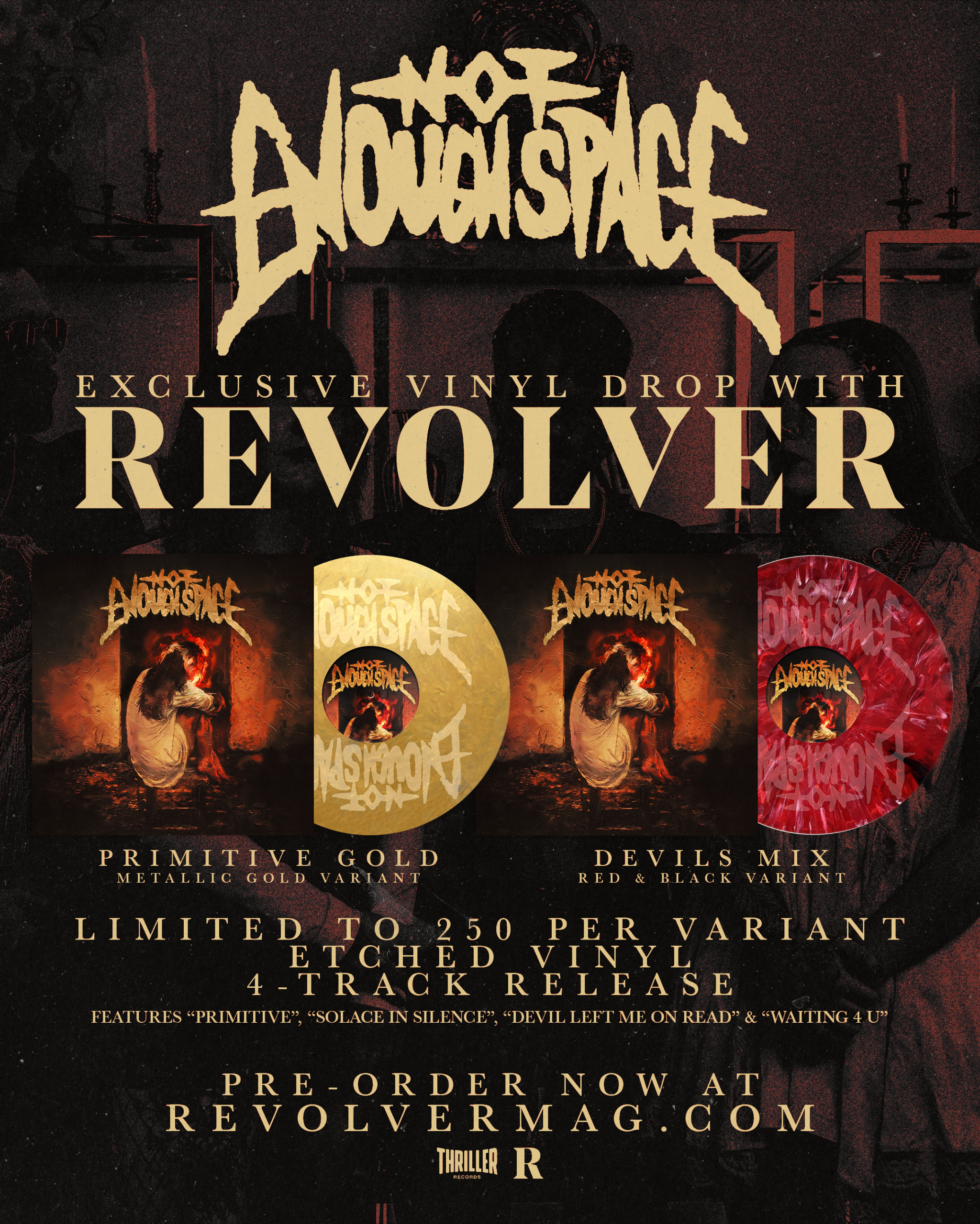 REVOLVER teams with NOT ENOUGH SPACE for first-ever vinyl release